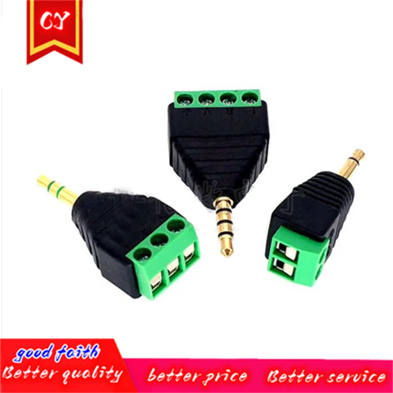 2pcs-Jack-3-5mm-Gold-plated-Terminal-Block-Plug-Connector-Adapter ...
