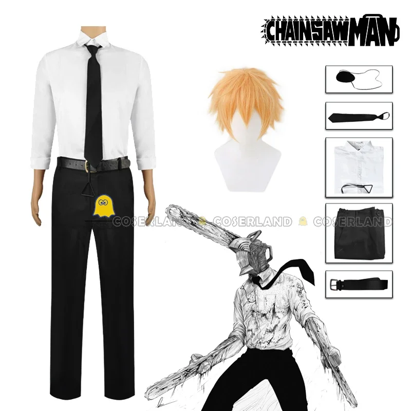 Chainsaw-Man-Denji-Cosplay-Costume-Anime-Wig-Devil-Hunter-Uniform-Shirt ...