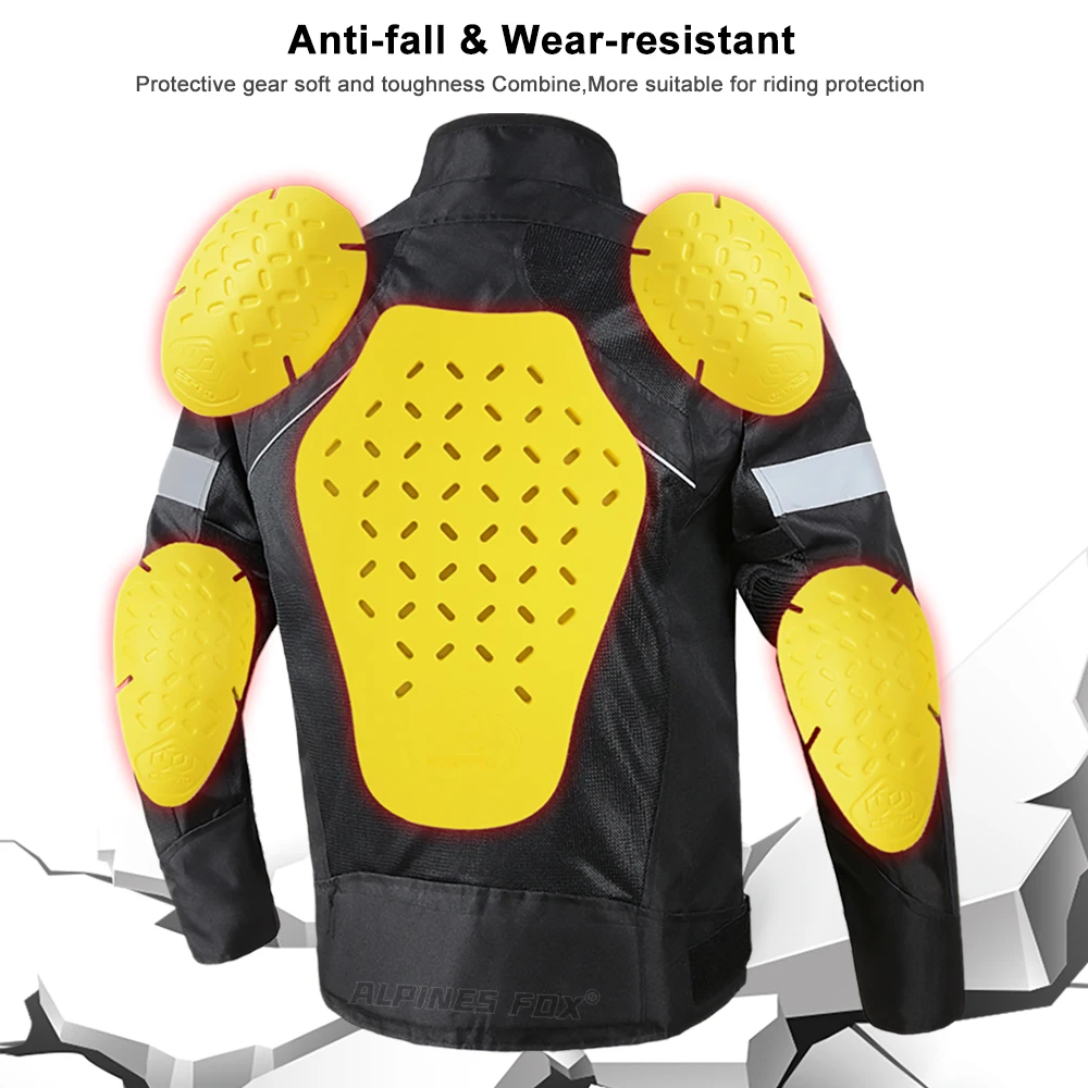 Motorcycle-Jacket-Lining-Protectors-Pad-Shoulders-Elbow-Back-Armor ...