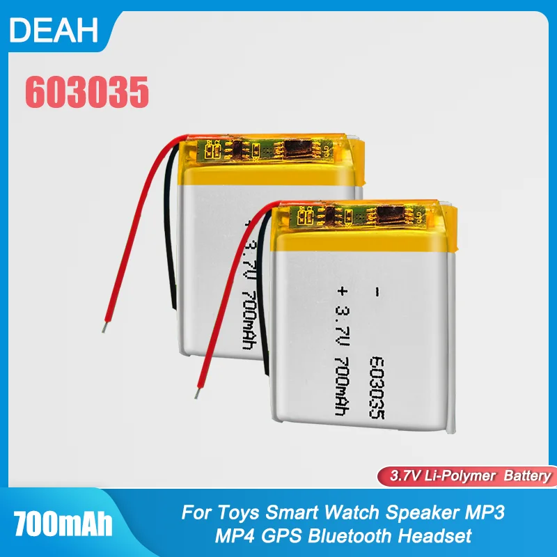603035 3.7V 700mAh Lithium Polymer Battery For Smart Watch Power Bank ...
