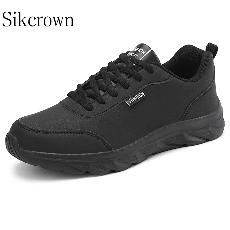 Original-Black-Sport-Shoes-for-Men-Running-Shoe-Ultralight-PU-Leather ...