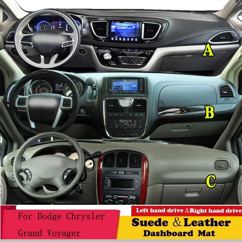 For Dodge Chrysler Grand Voyager Caravan RG RT Suede Dashmat Dashboard ...