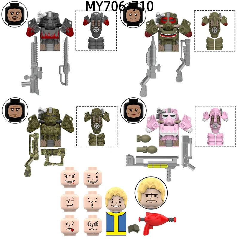 The Vault Boy T60 Power Armor Model Blocks MOC Bricks Set Gifts Toys ...