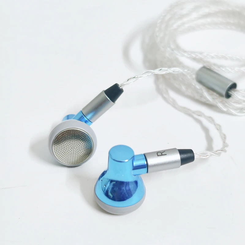 LUN SHENG Blue Cloud 14.2mm Flat-Head Plug Wired Headphones Silver ...