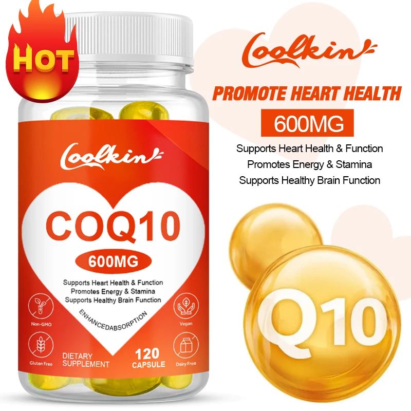 COQ10 Coenzyme Q10 600mg, Promote Cardiovascular Health, Heart Health ...