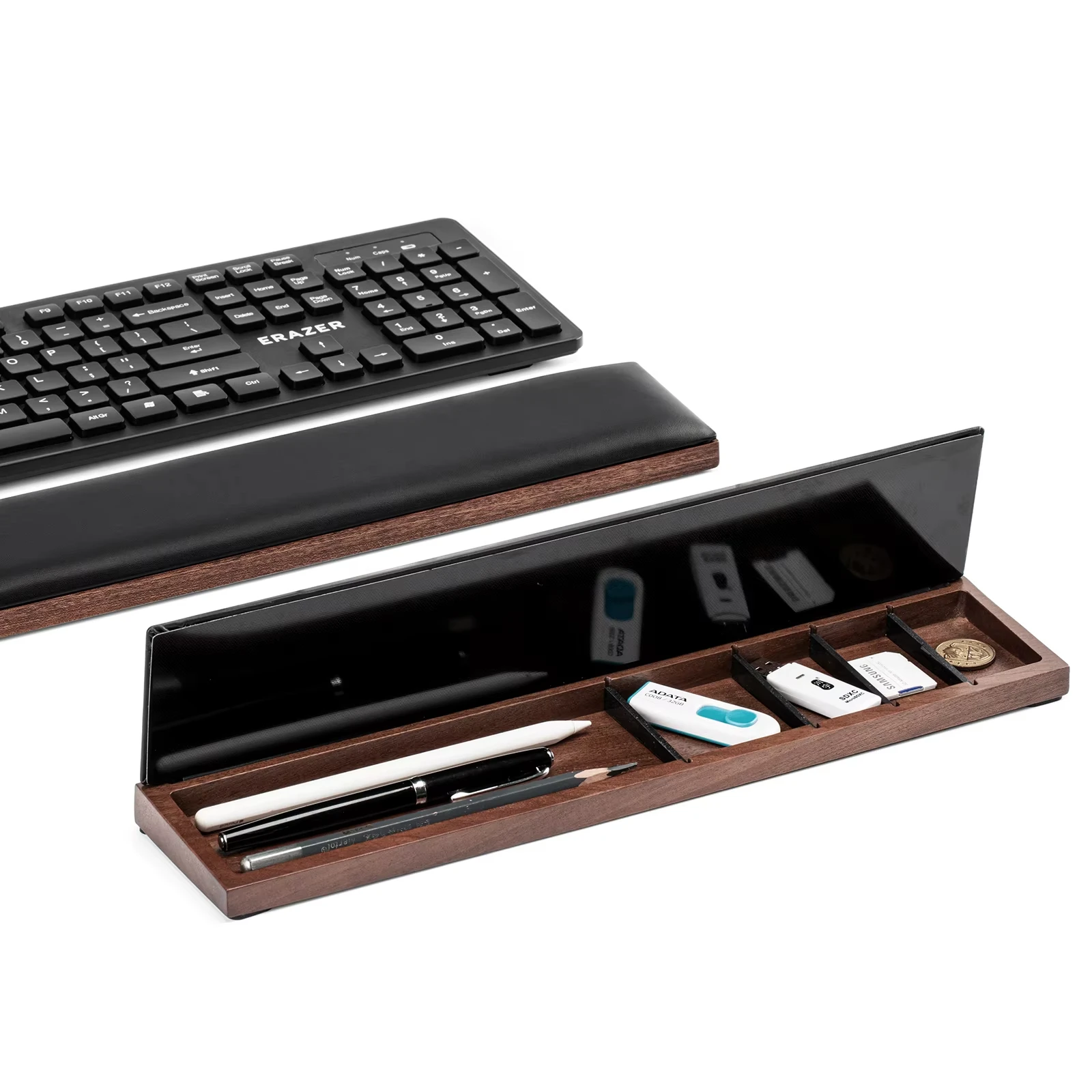 Wooden-Ergonomic-Computer-Keyboard-Tilt-Stand-Wrist-Rest-for-Home ...