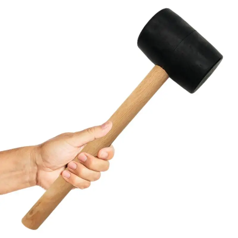 Hammer-Rubber-Mallet-For-Flooring-With-Wood-Handle-Hammer-With-Double ...
