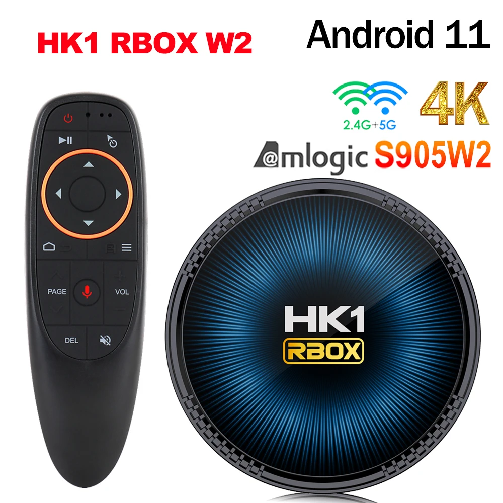 HK1 RBOX W2 Amlogic S905W2 Android 11 Smart TV BOX 4GB RAM 64GB ROM 2 ...