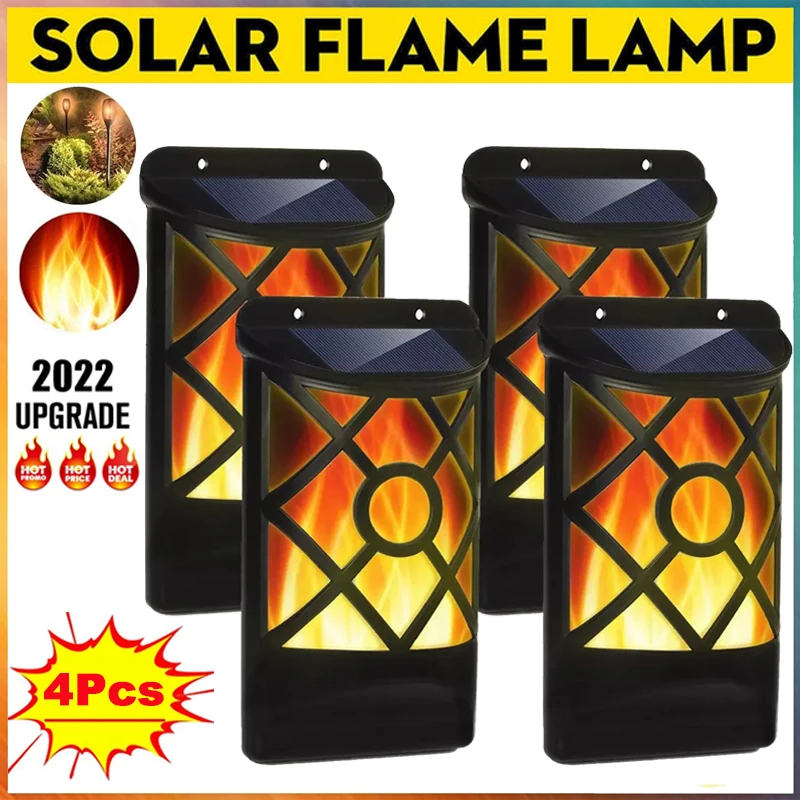 Solar Wall Lights Outdoor Flame Waterproof | Solar Wall Light Outdoor ...
