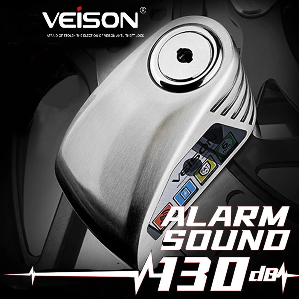 VEISON-Motorcycle-Lock-Bike-Alarm-Lock-Waterproof-Scooter-Disc-Locks ...