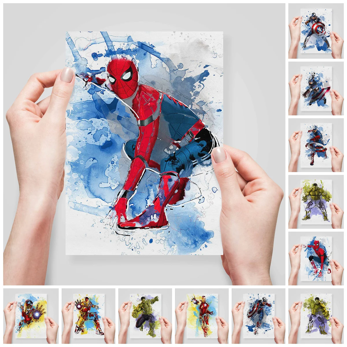 Watercolor Super Heroes
