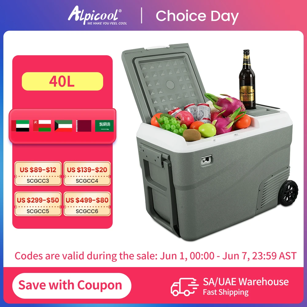 Alpicool-40L-Car-Refrigerator-12V-Compressor-Fridge-Freezer-Dual-Door ...