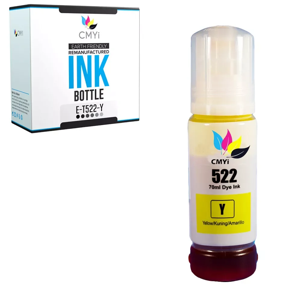 1PK-522-Color-Ink-Bottle-for-Epson-T522-Yellow-Fits-EcoTank-ET2720 ...