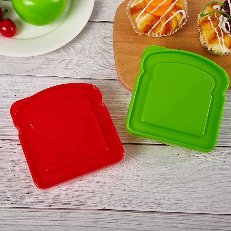 Transparent-Toast-Shape-Food-Container-Microwavable-Bread-Box-Sandwich ...