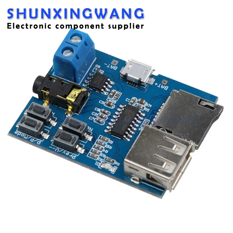 Tf Card U Disk Mp3 Format Decoder Board Module Amplifier Decoding Audio ...