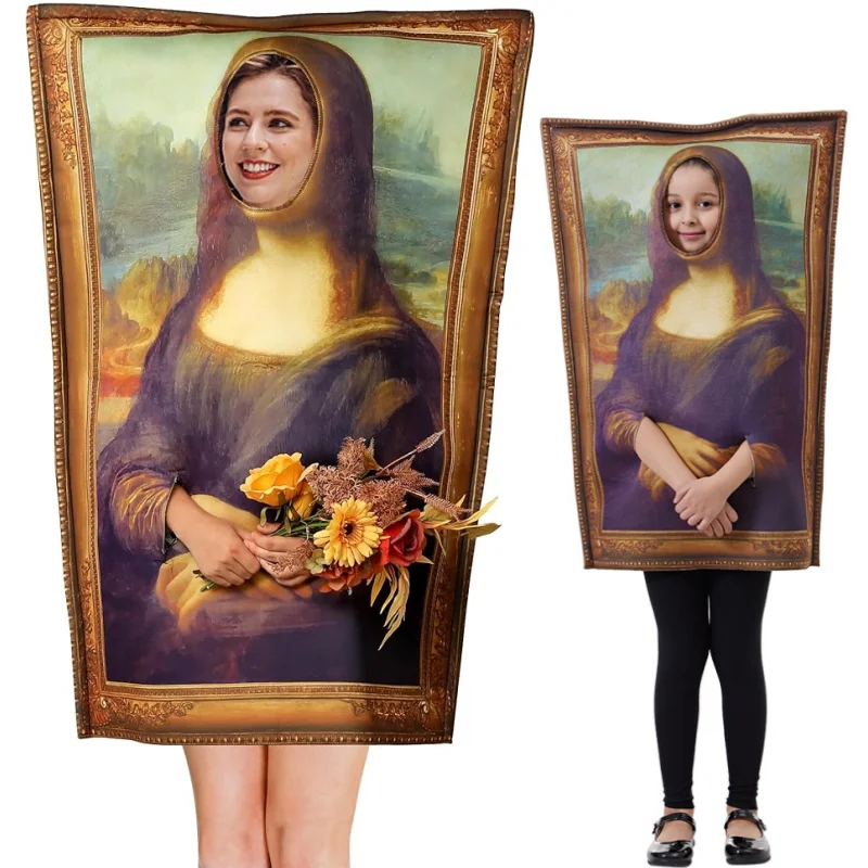 Famous-Paintings-Costume-Mona-Lisa-The-Scream-Halloween-Adult-Men-Women ...