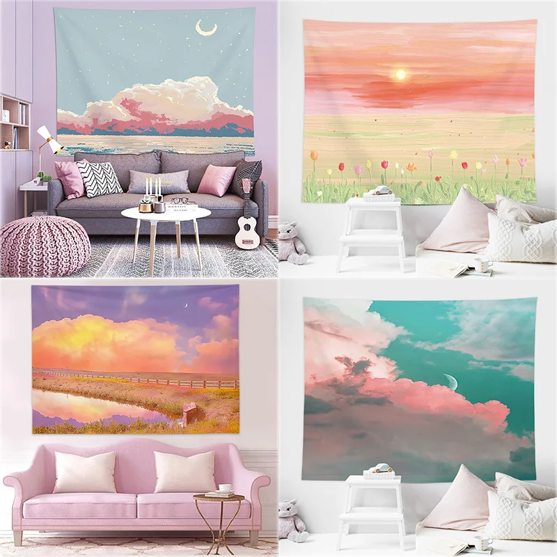 Ins-style-room-decoration-tapestry-background-cloth-hanging-painting ...