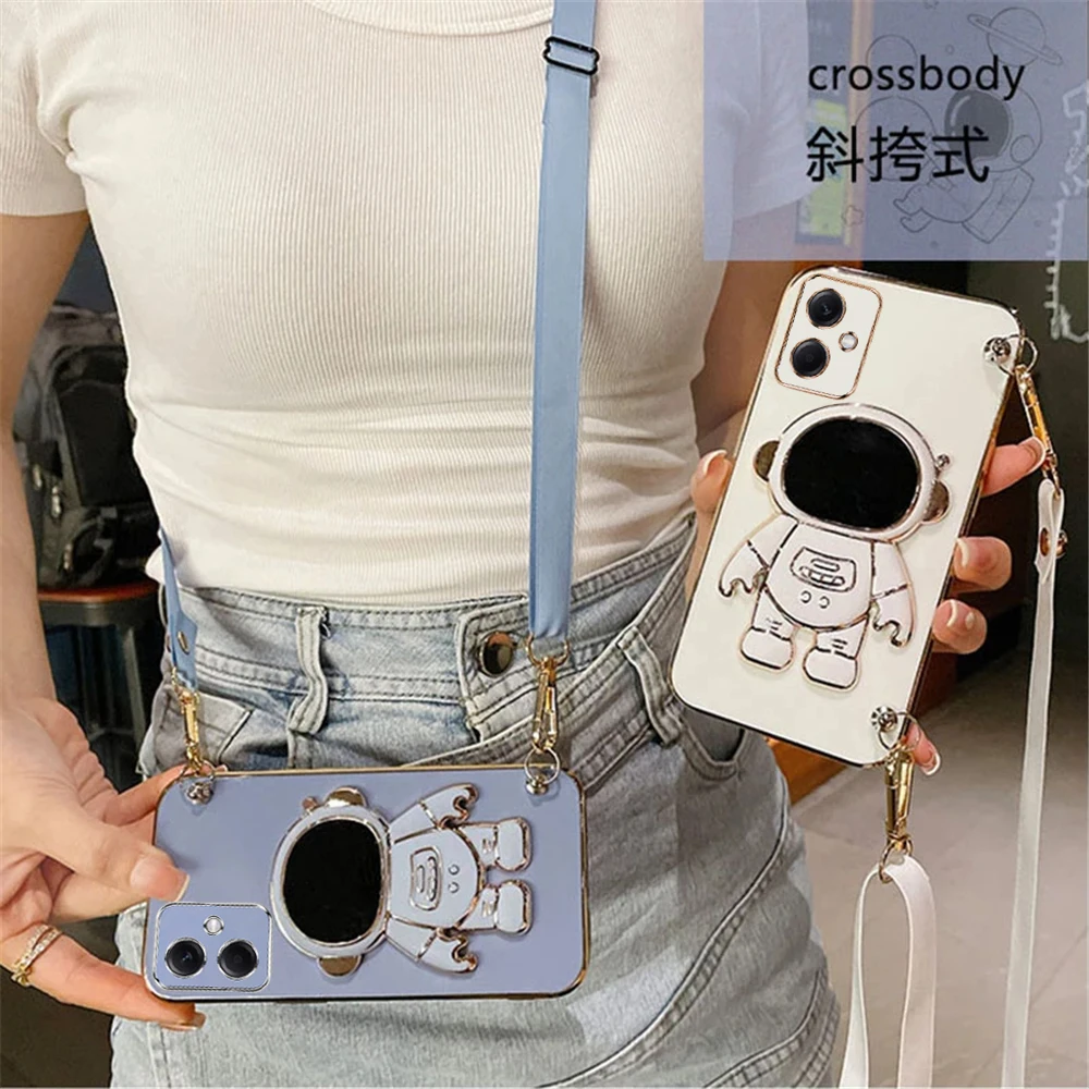 Redmi Note 12 Pro Plus Case Astronaut Lanyard Phone Holder Case For ...