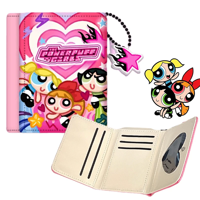 The-Powerpuff-Girls-Wallet-Anime-Cartoon-Buttercup-Bubbles-Blossom ...