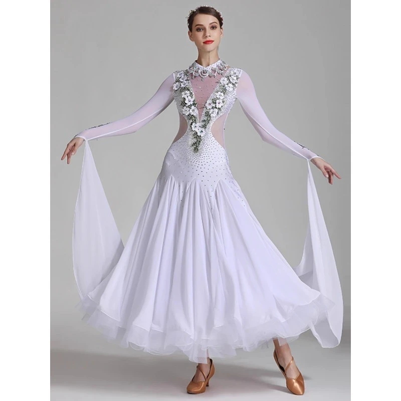 White-Diamond-High-Definition-Series-Modern-Dance-Dress-S7035-National ...