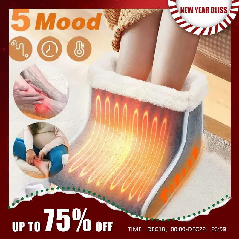 Electric-Foot-Heater-5-Modes-Heating-Control-Setting-Washable-Heated ...