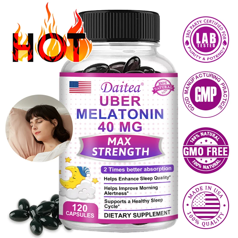 Daitea-Super-Melatonin-Capsules-40mg-Contain-Vitamin-C-Help-You-Fall ...