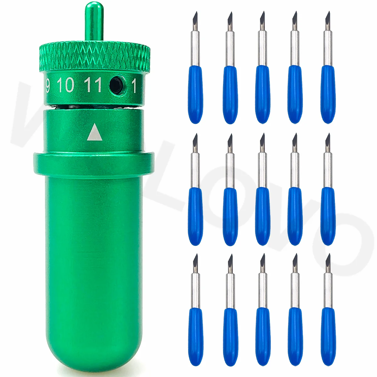 60 Degree 15pcs Deep Cut Plotter Blade + 1pc Holder Cutter Housing For ...