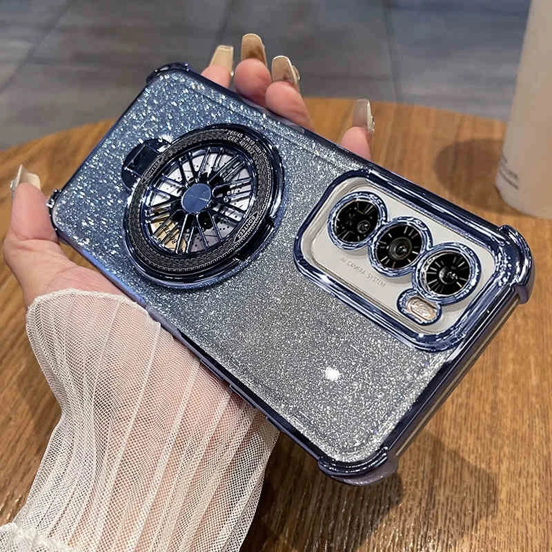 Rotating Gyro Holder Silicone Stand Case with Plating Finish for Reno ...