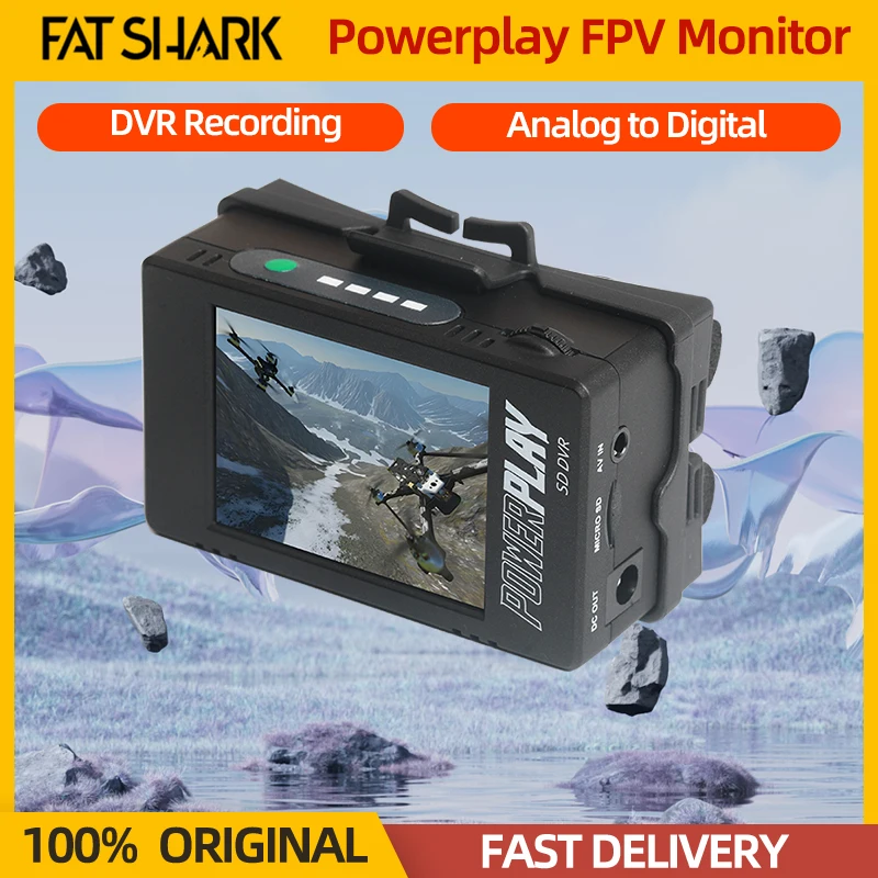 Fatshark DirectFPV Powerplay FPV Monitor DVR caja de grabación AV ...
