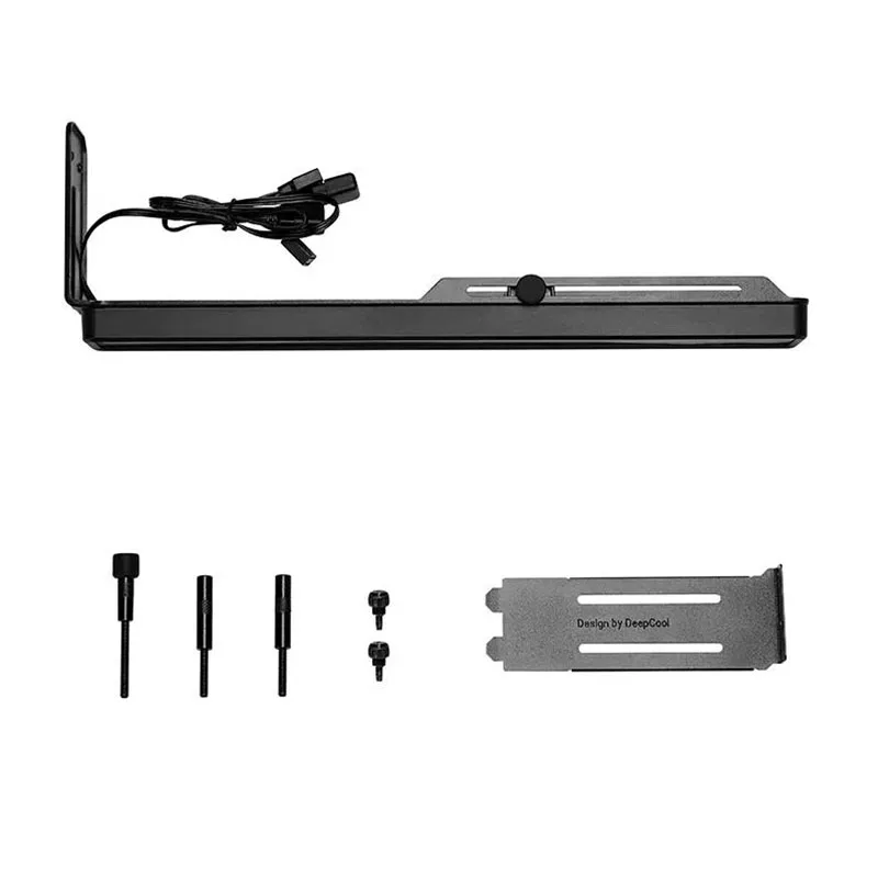 DeepCool A RGB 비디오 카드 홀더, 그래픽 카드용 3 축 조절 가능, DC5V VGA 홀더, GPU 액세서리 지원 ...