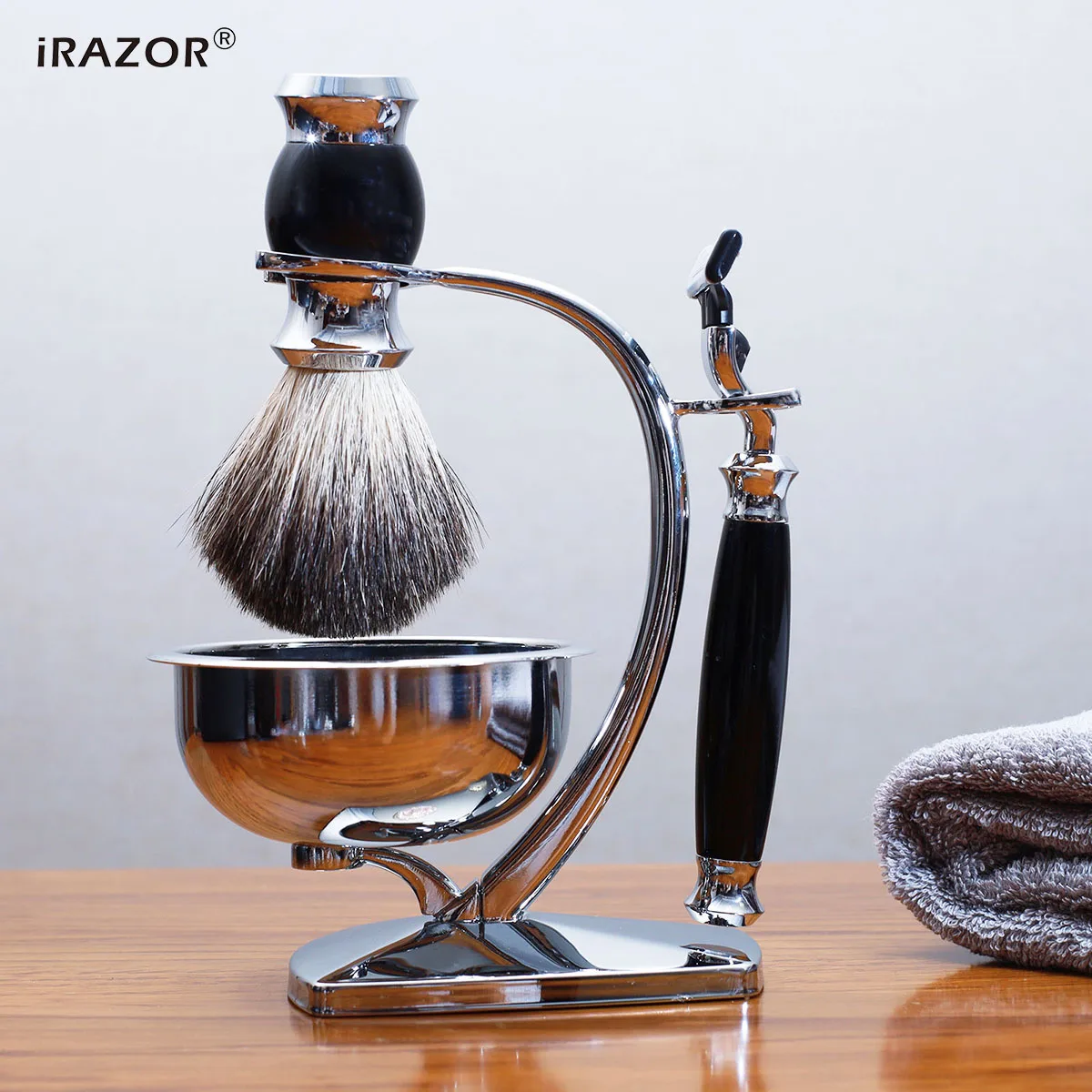 iRAZOR Luxury Classic 4 in 1 Men Shaving Kit Gift Set with Face ...