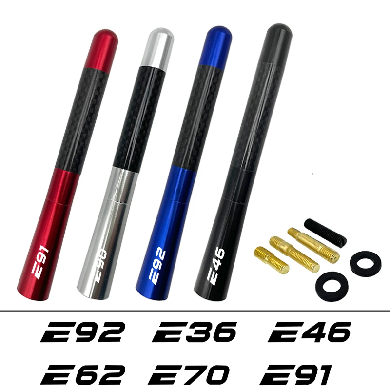 1pcs Universal 12cm Carbon Fiber Car Radio Antenna For BMW E91 E92 E46 ...