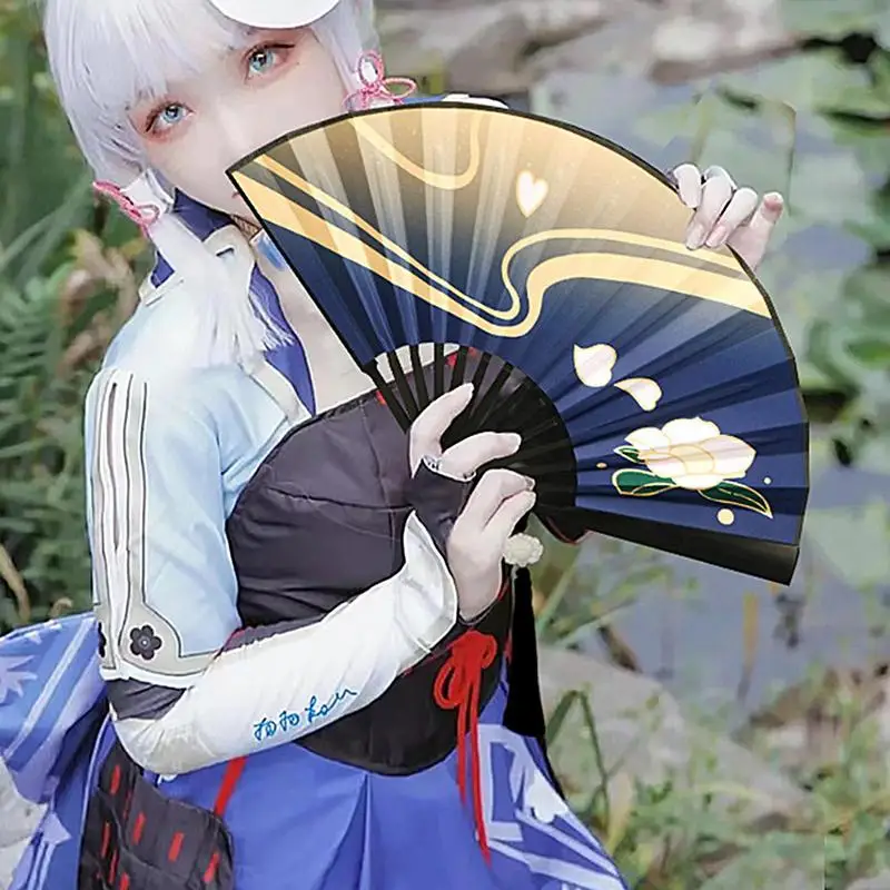 Silk-Fabric-Folding-Fans-Anime-Game-Folding-Fan-Handmade-Cooling-Hand ...