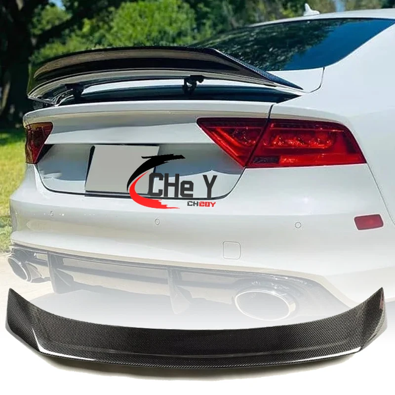 For Audi A7 S7 RS7 2013 - 2018 Carbon Fiber Rear Spoiler Trunk Wing R ...
