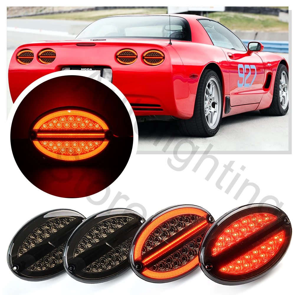 4PCS-smoke-For-Chevy-Chevrolet-Corvette-C5-1997-2003-2004-LED-Rear-Tail ...