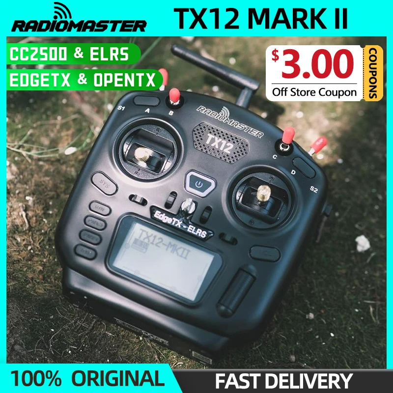 RadioMaster TX12 MKII Mark 2 MK2 Radio CC2500/ELRS EdgeTX OpenTX 16CH Multi-Module Compatible ...