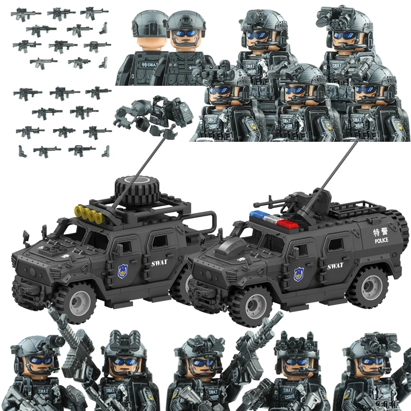 Modern-City-SWAT-Special-Forces-Figures-Building-Blocks-Commando-Police ...