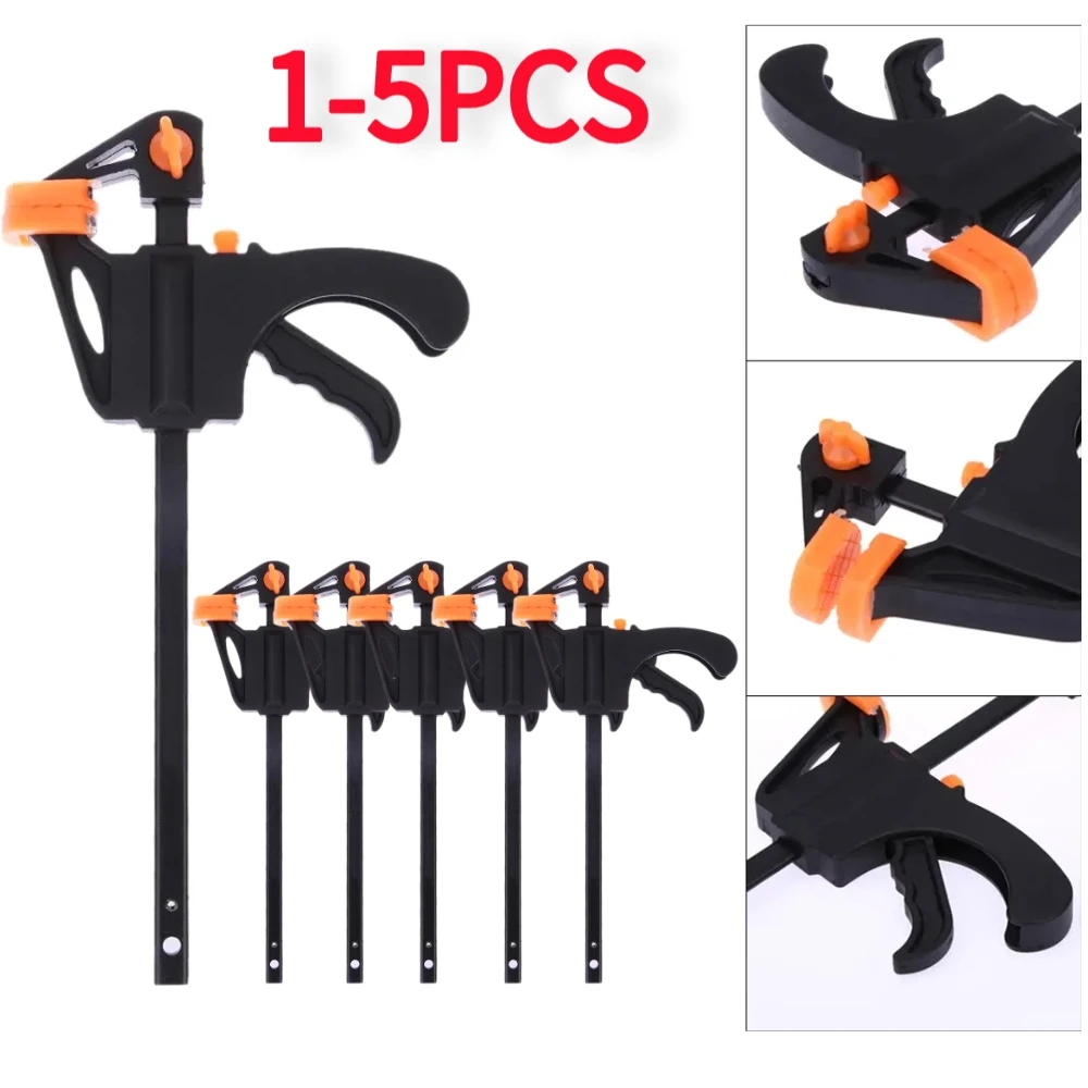 4-Inch-F-Type-Woodworking-Clamp-Heavy-Duty-Carpentry-Clip-Ratchet ...