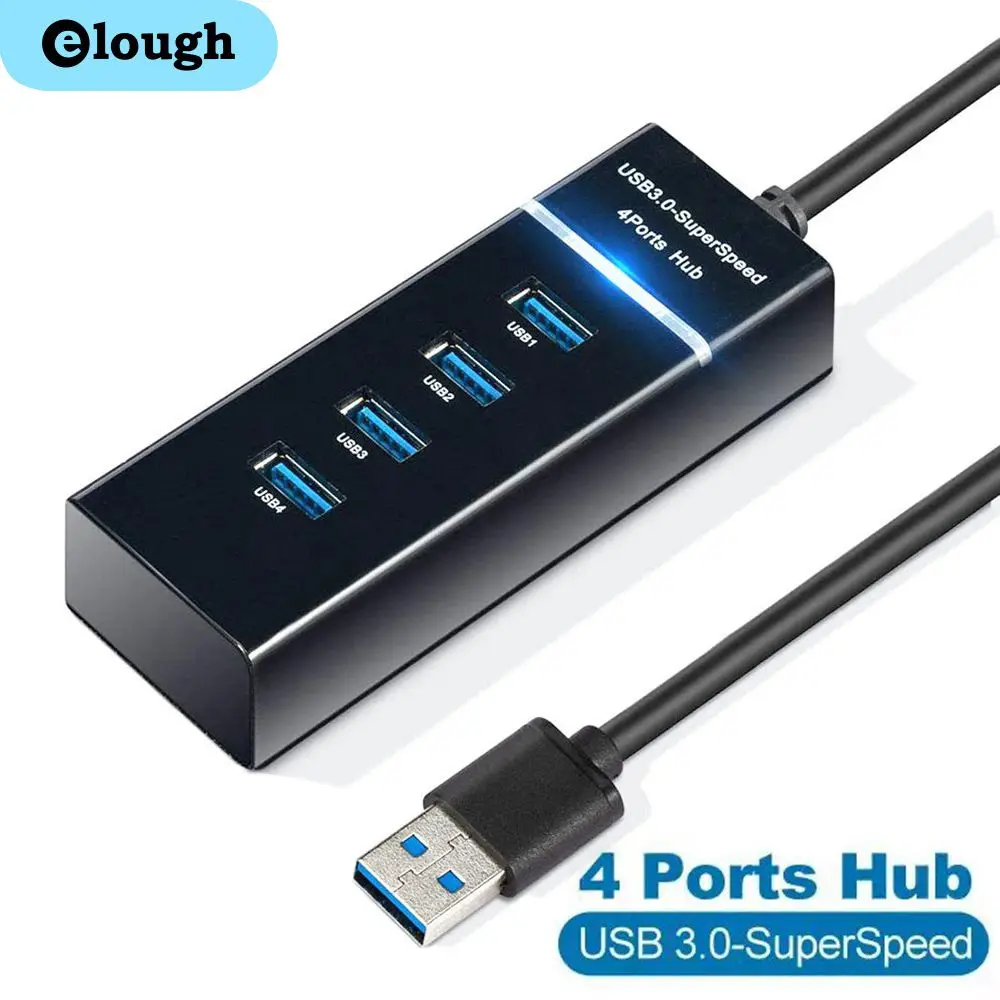 Elough-4-Ports-3-0-USB-HUB-High-Speed-Multi-USB-Splitter-Multiple ...