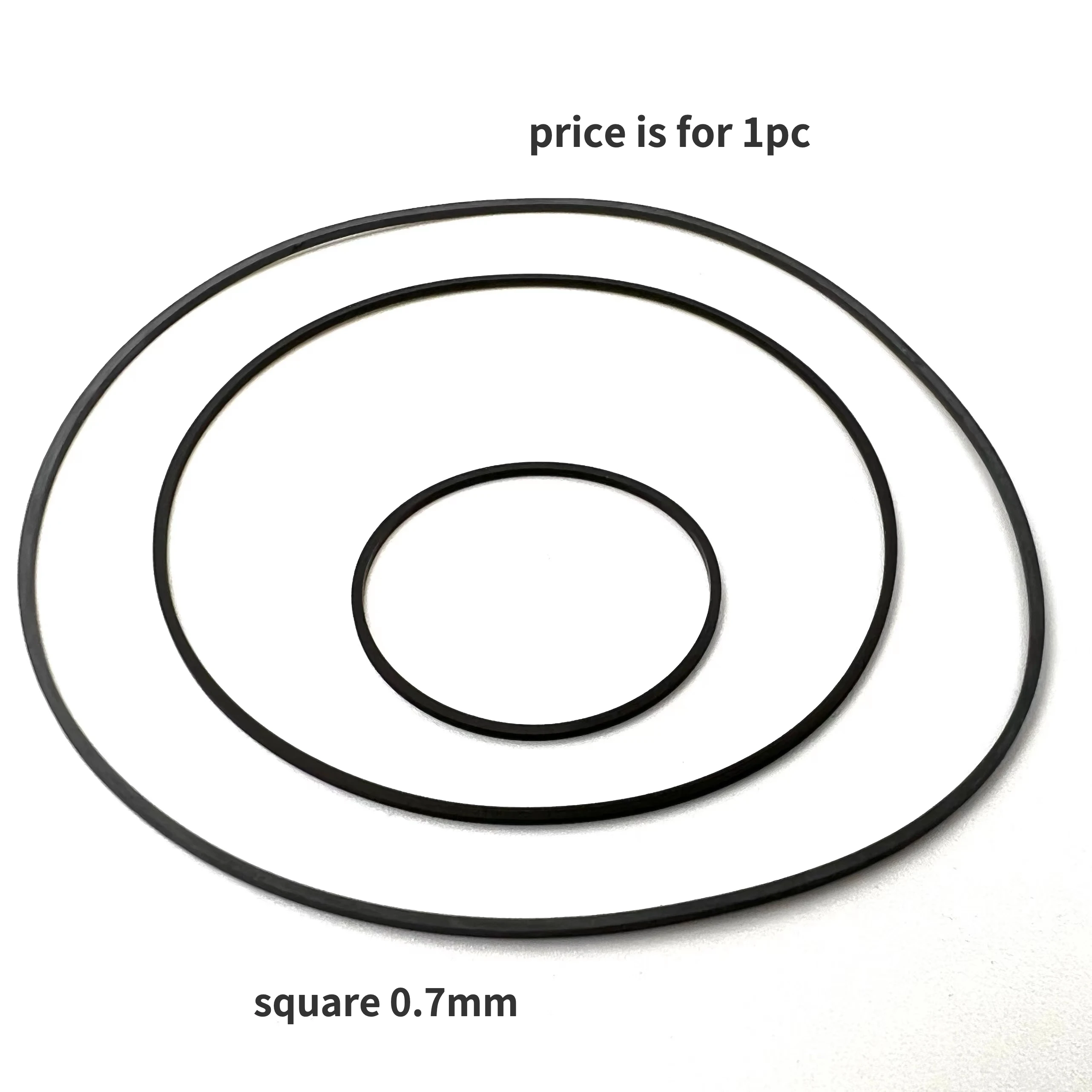 1pc square 0.7mm rubber drive belt for walkman repeater cassette deck ...