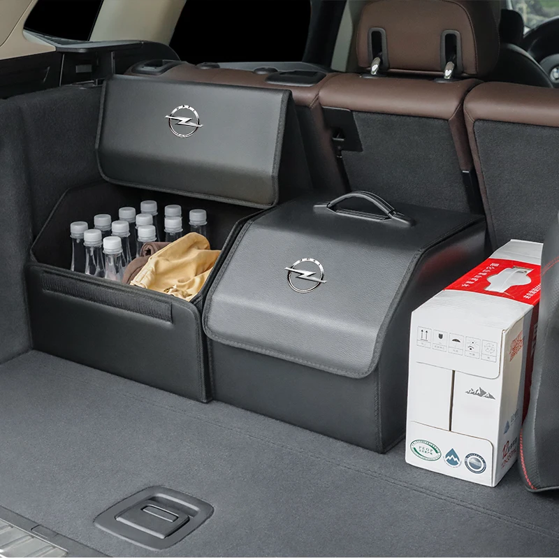 Car Trunk Storage Bag Leather Camping Box Collapsible For Opel Corsa ...