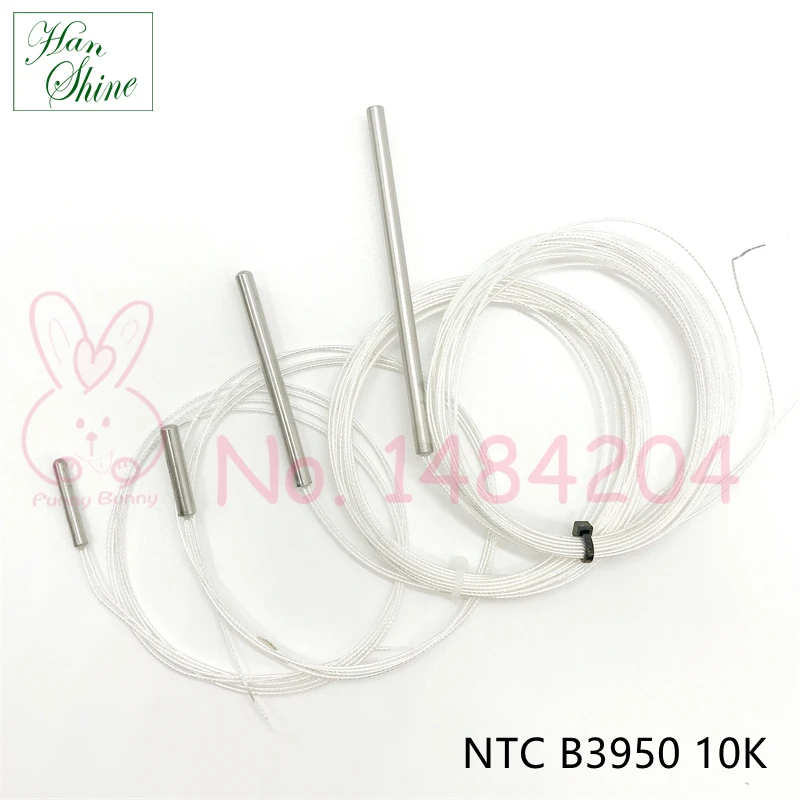 NTC B3950 10K Thermistor Temperature Sensor 10KΩ Probe Diameter 3mm 4mm ...