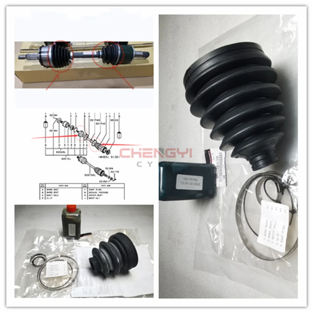 Repair-Kit-For-Front-Axle-Shaft-Ball-Cage-Dust-Boot-For-Pajero-Montero ...