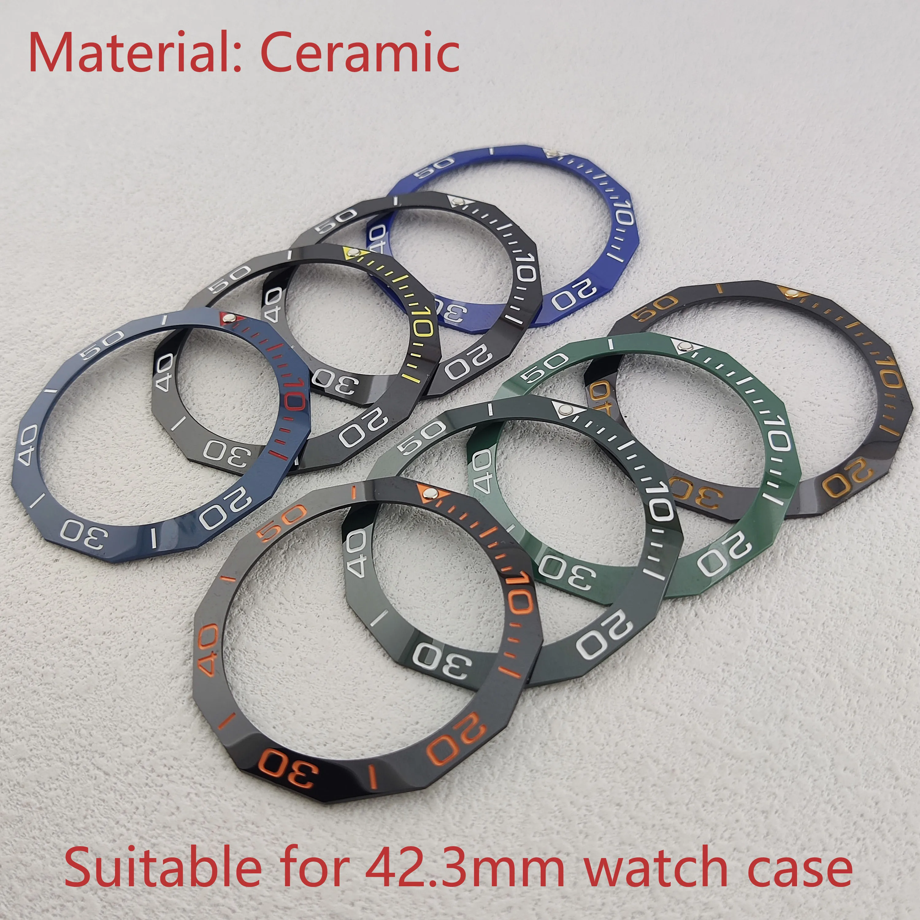 green-Luminous-watch-bezel-insert-Suitable-for-42-3mm-watch-case-bezel ...