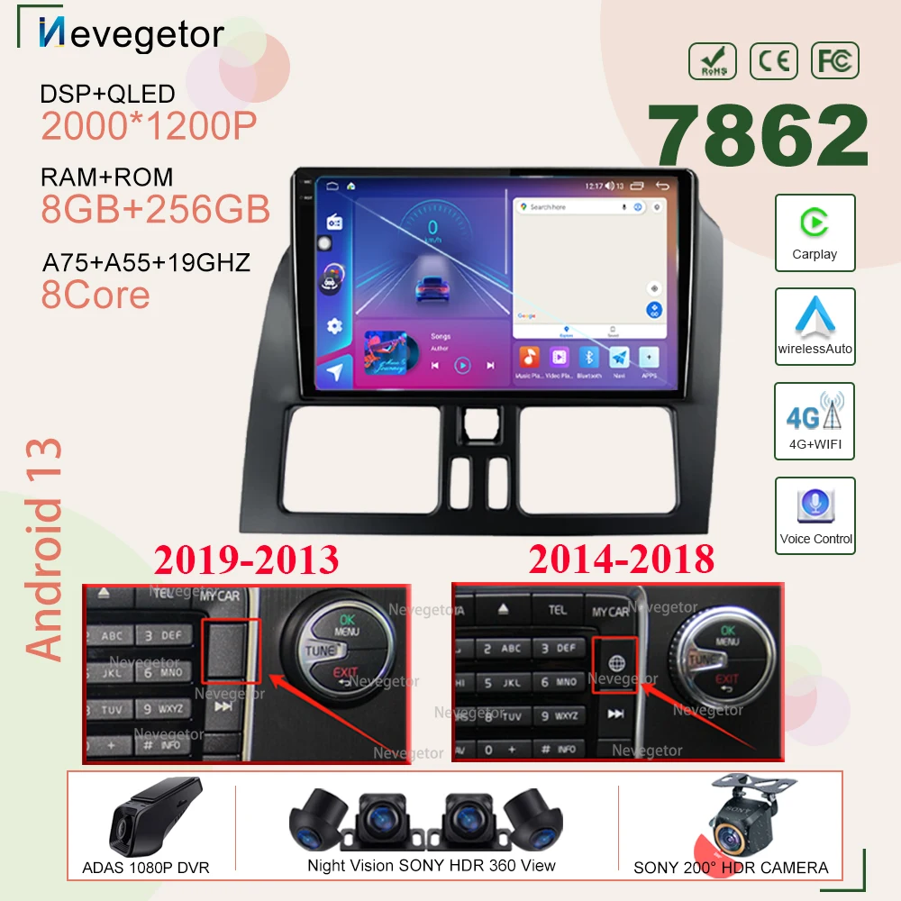 Android-13-Car-DVD-For-Volvo-XC60-2009-2018-RHD-right-hand-drive-model ...