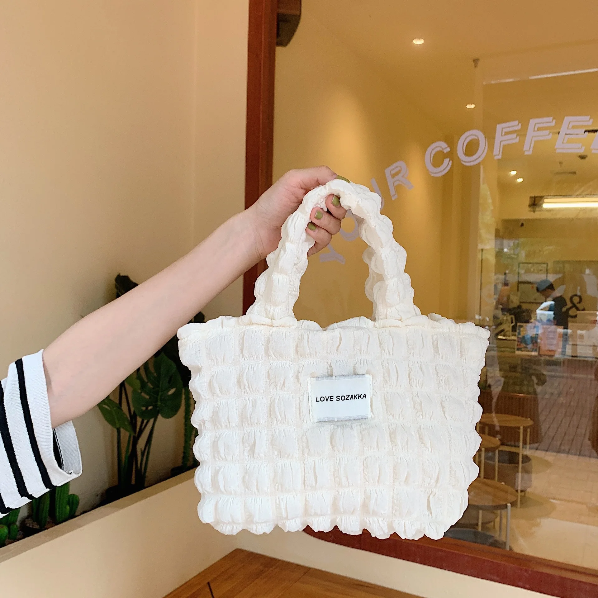 Women-Cloud-Bubbles-Shoulder-Bag-Soft-Cloth-Fabric-Cute-Handbag-Casual ...