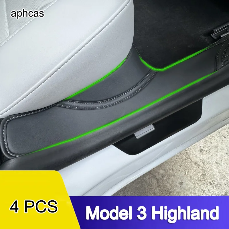 For-Tesla-Model-3-Highland-2024-Threshold-Strip-Mat-Car-Door-Sill-Pad ...