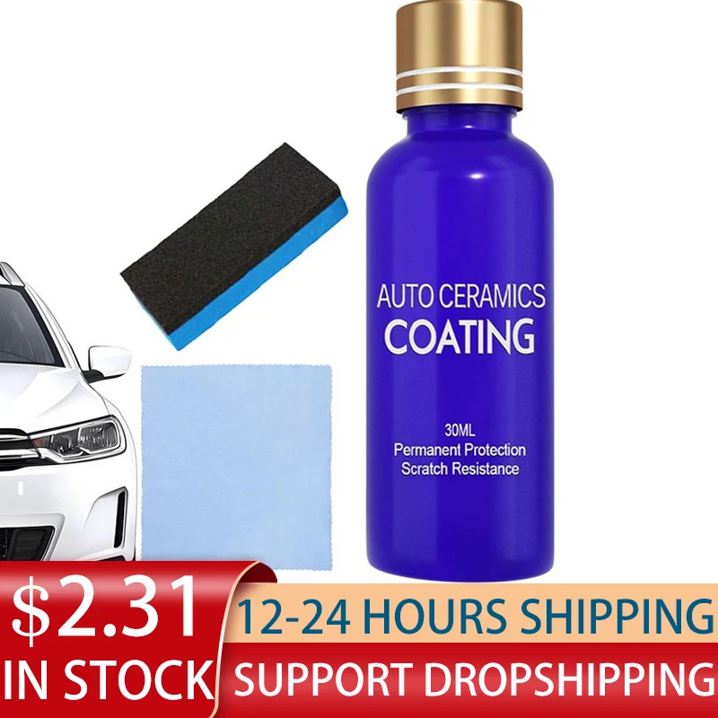 9H Car Liquid Ceramic Coat Super Hydrophobic Glass Coating Set Anti ...