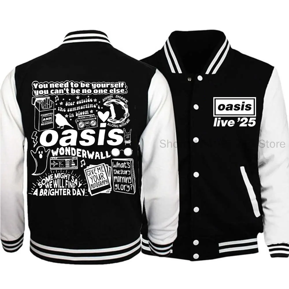 Oasis Reunion Tour 2025 Baseball Uniform Jacket Harajuku Y2k Oasis Live ...