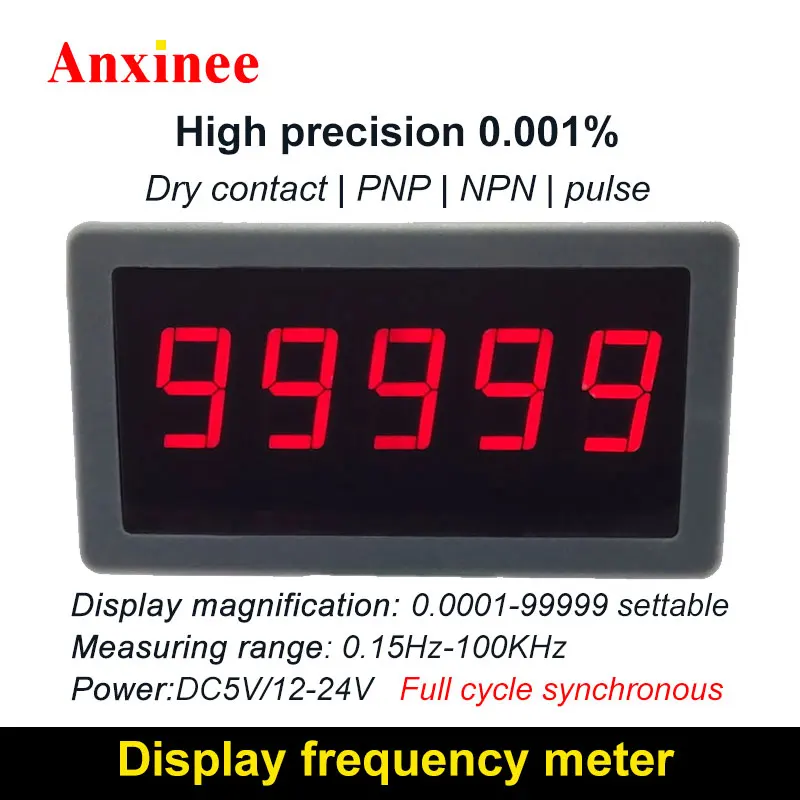 Ym5135-Fr-5-Digit-Led-Digital-Tube-Brushless-Motor-Spindle-Tachometer-Frequency-Meter-Pnp-Npn ...